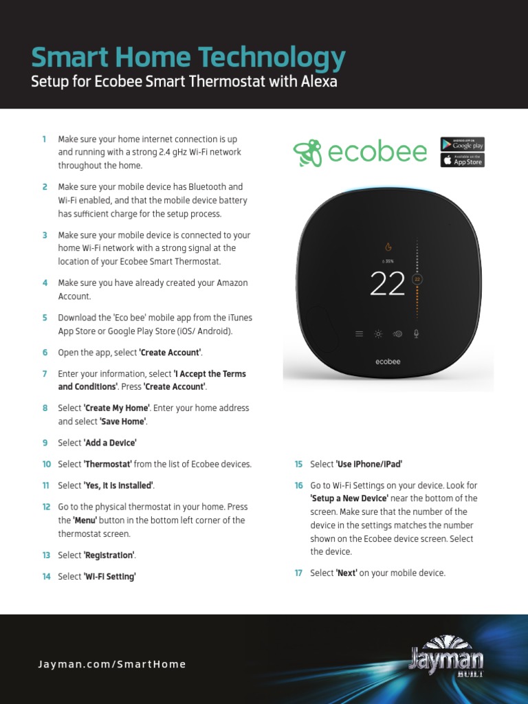 Smart Home - Customer Manual - Ecobee PDF | PDF | Ios | Wi Fi