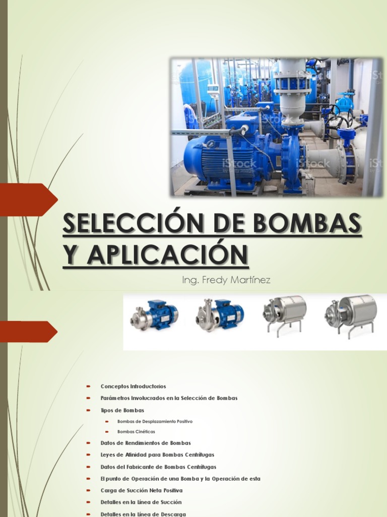 Selección de Bombas y Aplicación | PDF | Bomba | Ingeniería Química