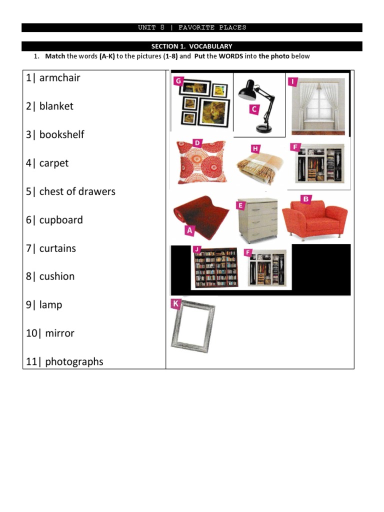 Vocabulary and Grammar: Favorite Places | PDF