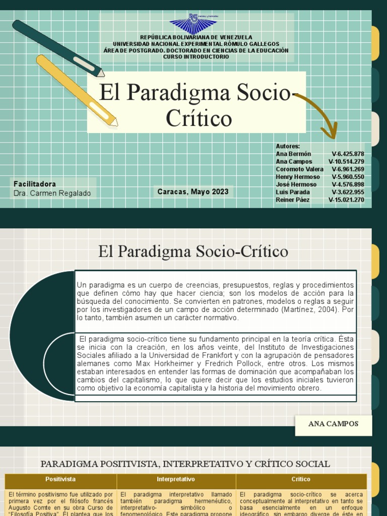 El Paradigma Socio-Crítico | PDF | Conocimiento | Paradigma