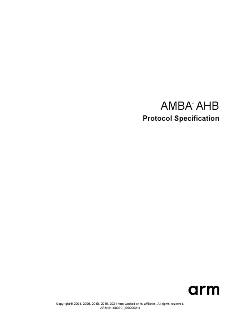 IHI0033C Amba Ahb Protocol Spec PDF | PDF | License | Computer Engineering