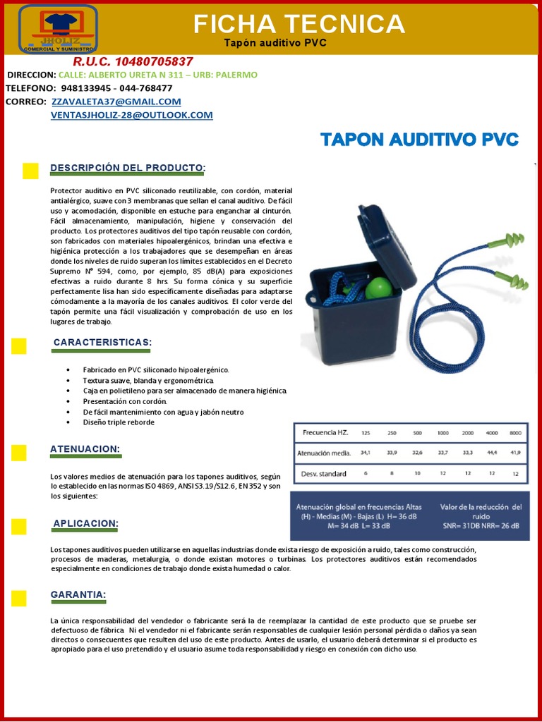 Protectores Auditivos Reusables | PDF | Hogar, jardinería y bricolaje