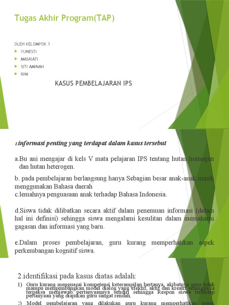Tugas Akhir Program (TAP) Bu Ani | PDF