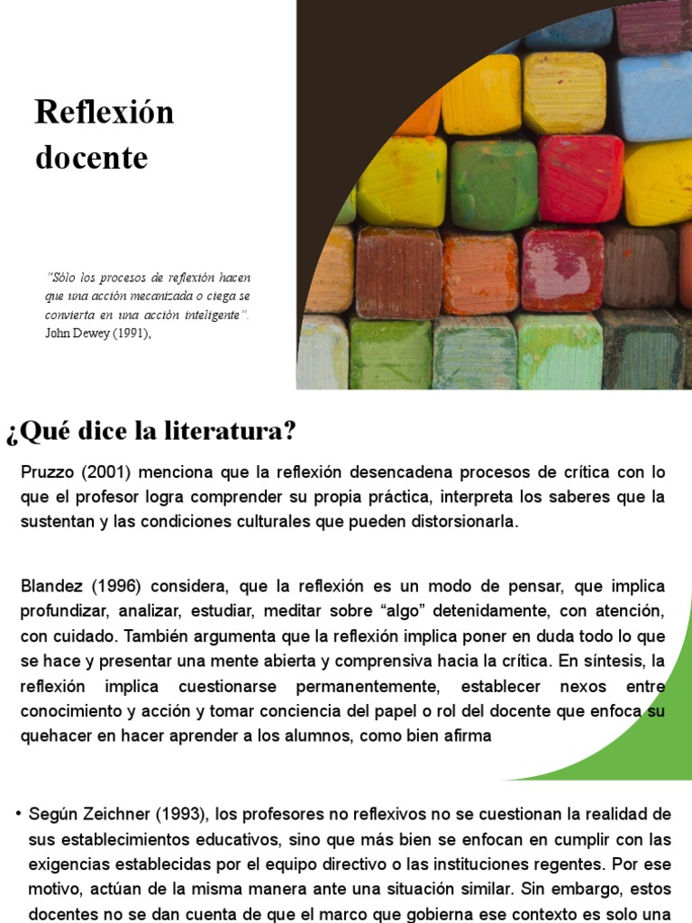 Reflexión Docente | PDF | Enseñando | Maestros