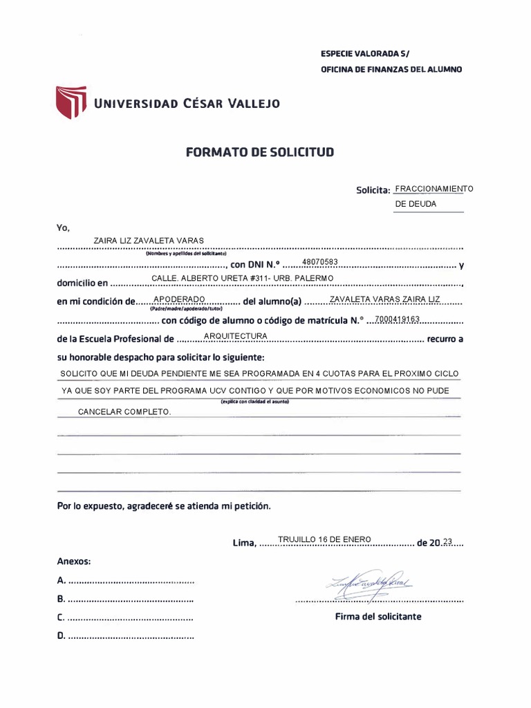 FORMATO DE SOLICITUD.pdf | PDF