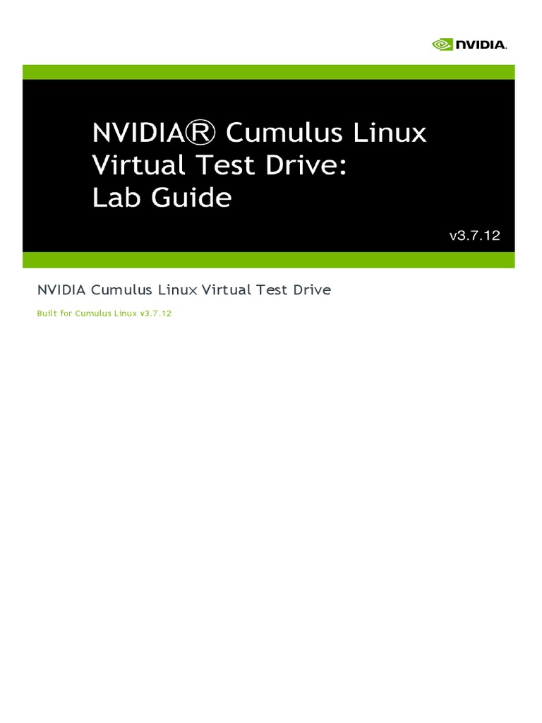 NVIDIA Cumulus Linux Test Drive - Lab Guide For Attendees - July 2020 ...