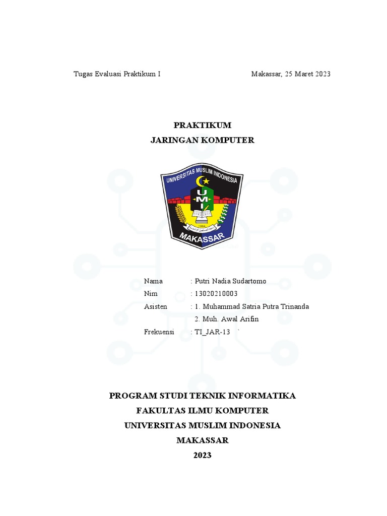 Sampul Laporan Praktikum 2023 New | PDF