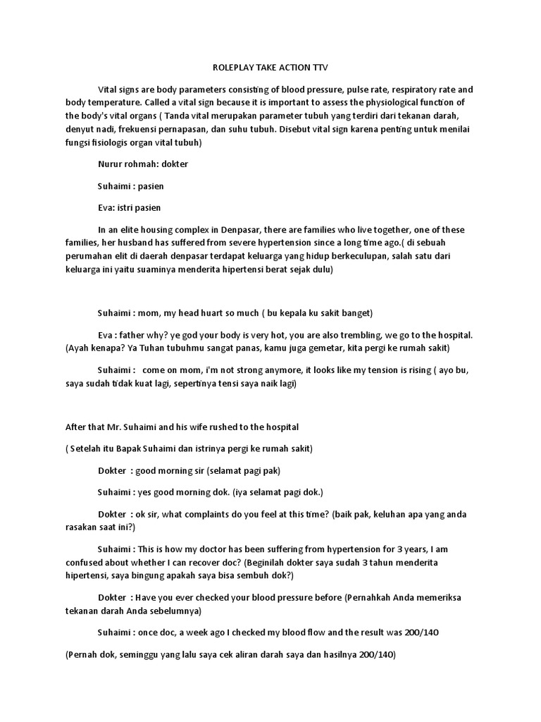 Roleplay Take Action TTV | PDF