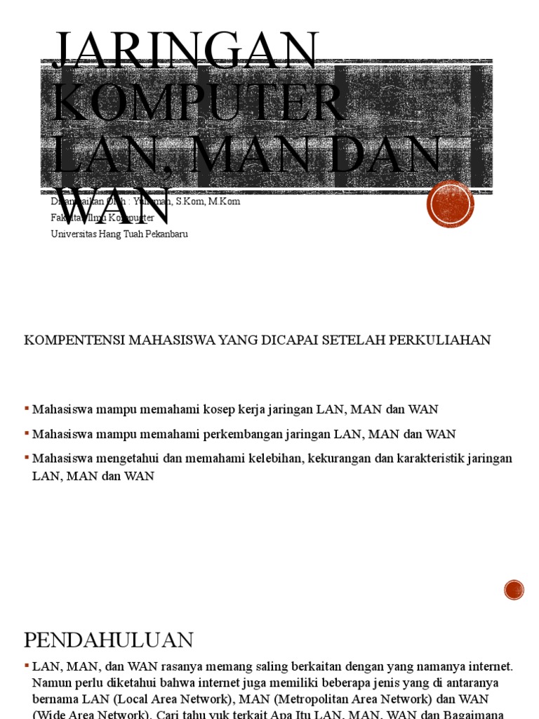 Jaringan LAN, MAN, WAN: Konsep dan Perkembangan | PDF | Seni | Komputer