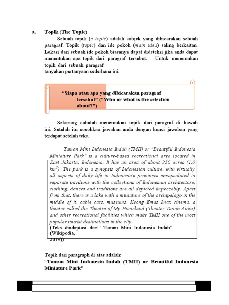 Materi 5 Topic Sentence | PDF