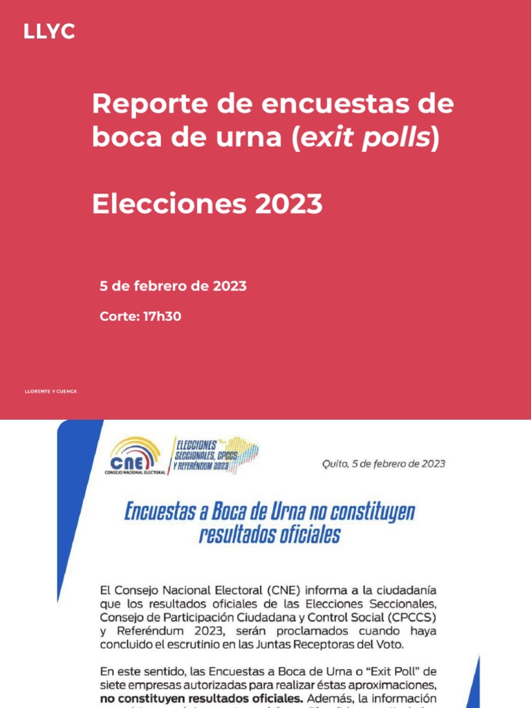 Resultados de Exit Polls 2023 | PDF