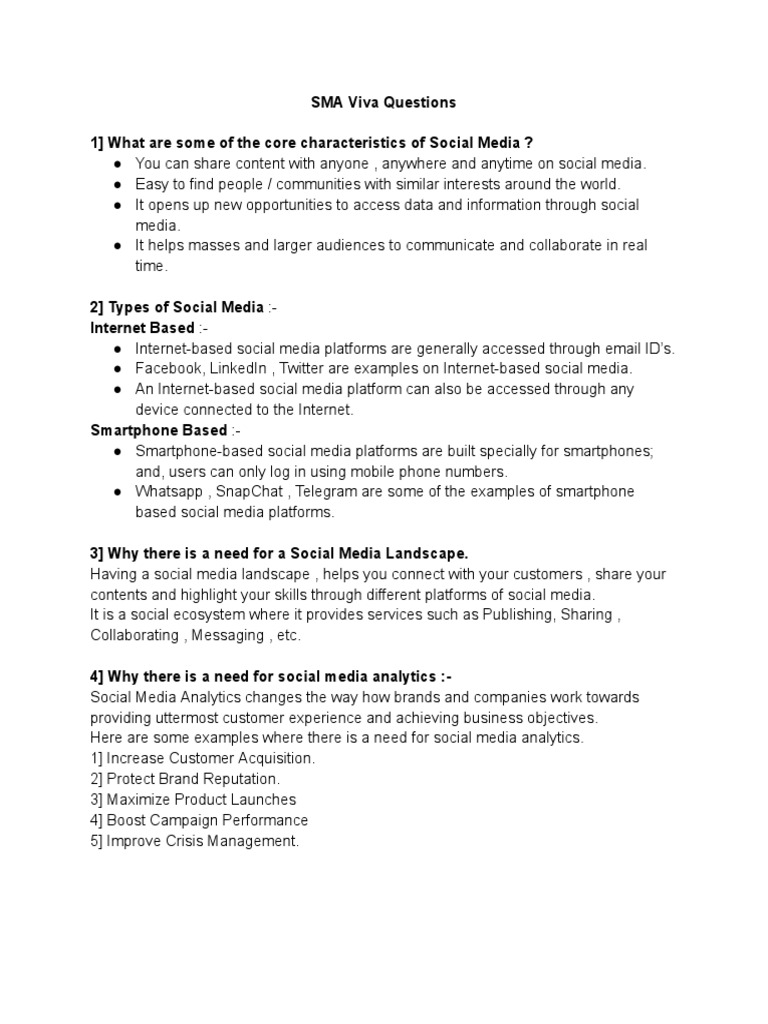 SMA Viva Questions.pdf | PDF