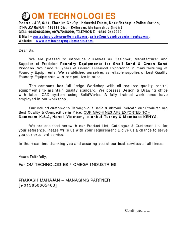 Om Company Profile & Product List PDF | PDF | Technology & Engineering
