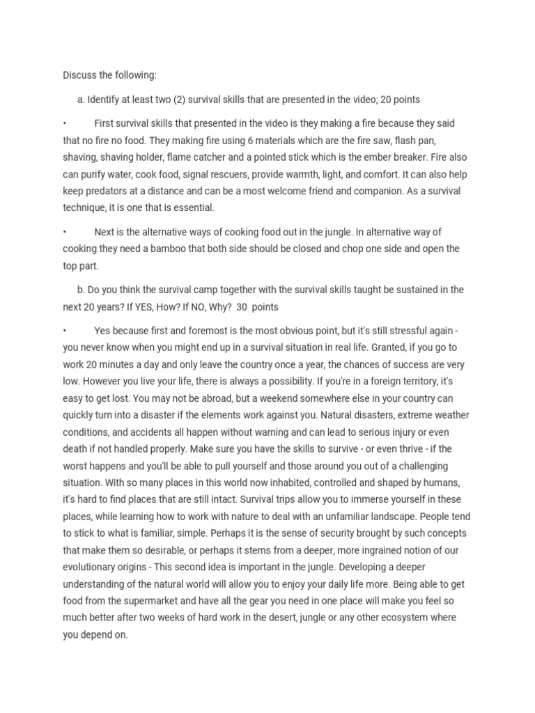 Basic Survival Techniques | PDF