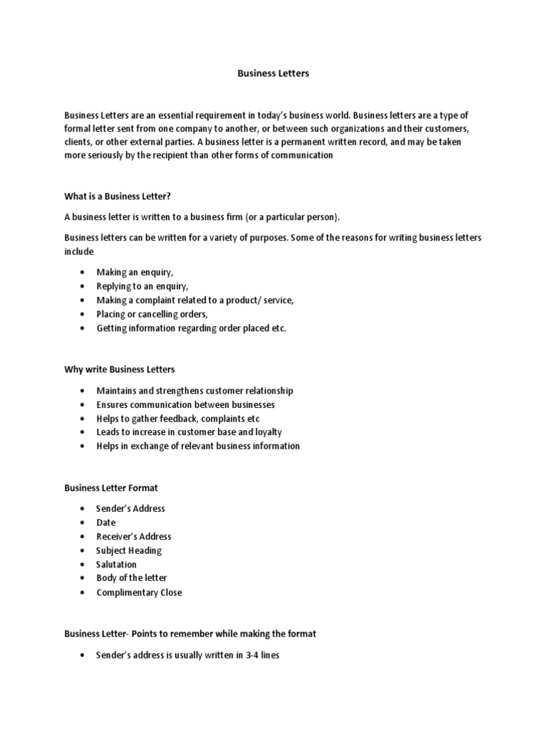 Business Letters PDF | PDF | Career & Growth