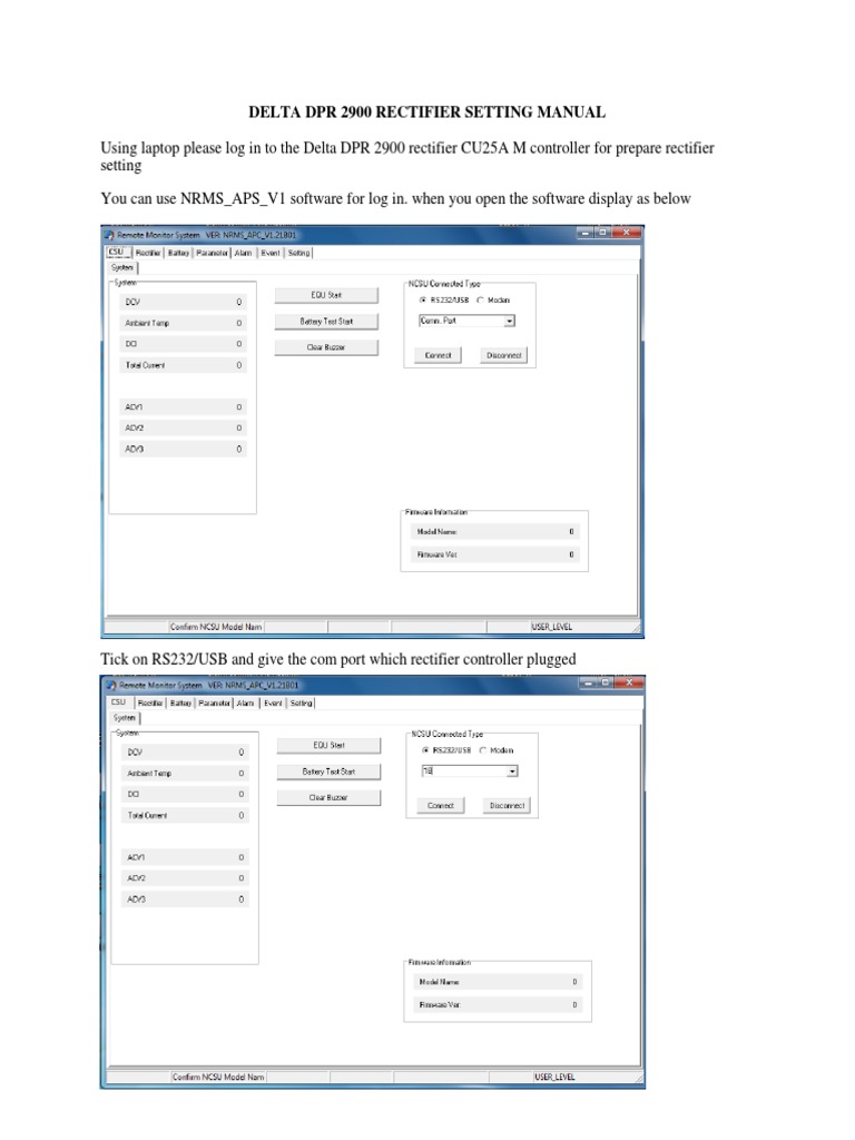 Delta DPR 2900 Rectifier Setting Manual | PDF | Science & Mathematics | Computers
