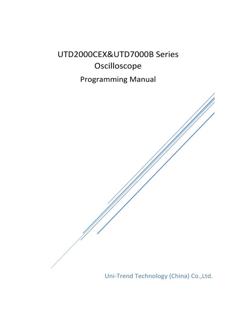 UTD2000CEX&UTD7000B Series Oscilloscope Programming Manual | PDF