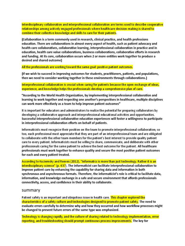 Script | Download Free PDF | Collaboration | Patient Safety