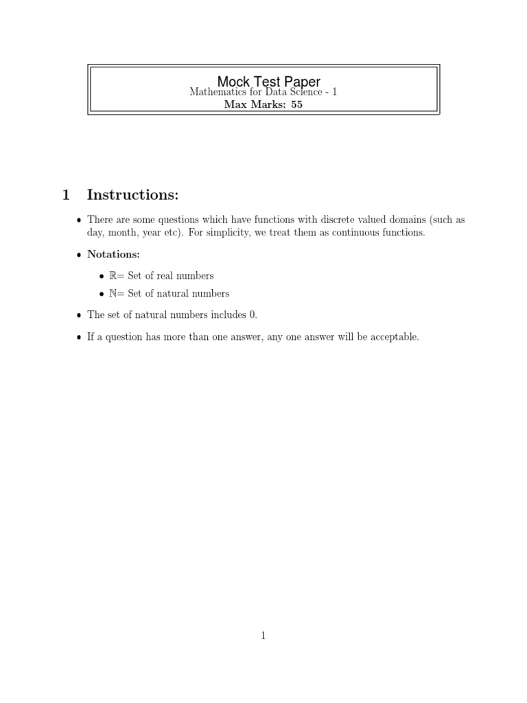 Maths Sample QP | PDF