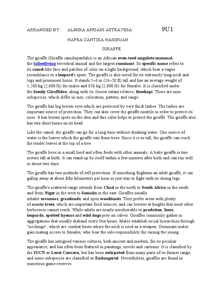 GIRAFFE.docx | PDF