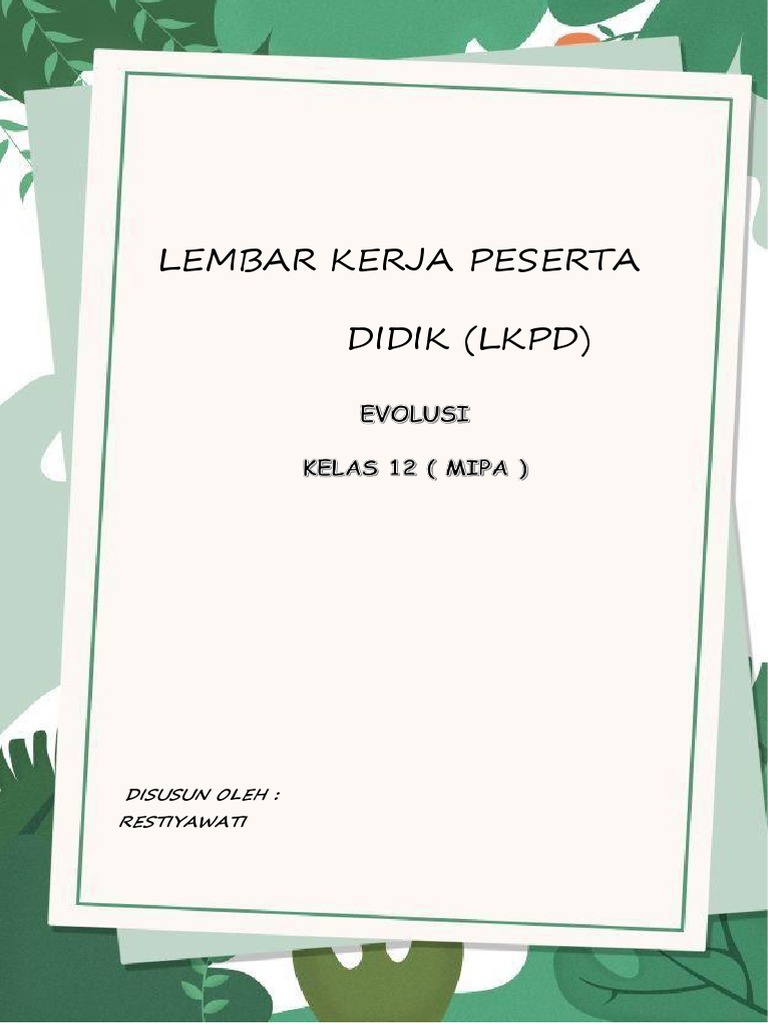 LKPD Evolusi 12 Mipa | PDF