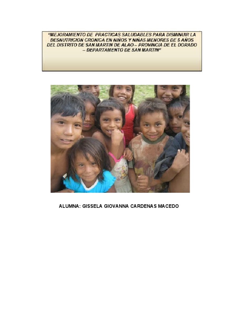 Programa Desnutricion Pucp Noviembre 2022 Pdf Pobreza Pobreza E