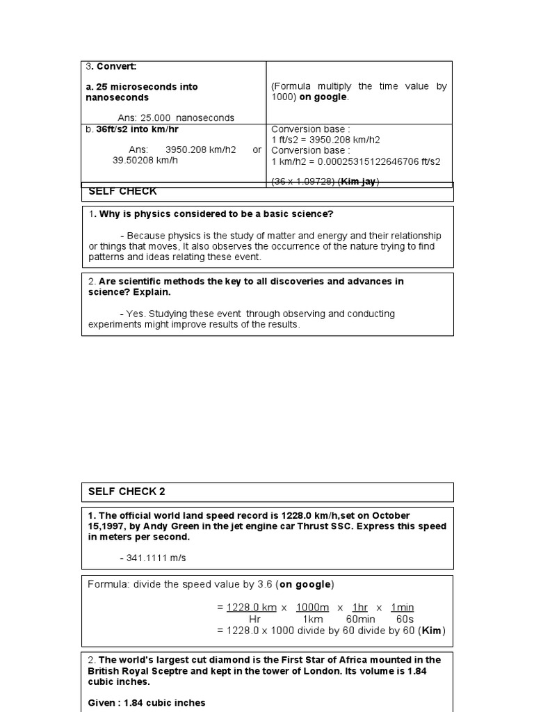 Self Check | PDF