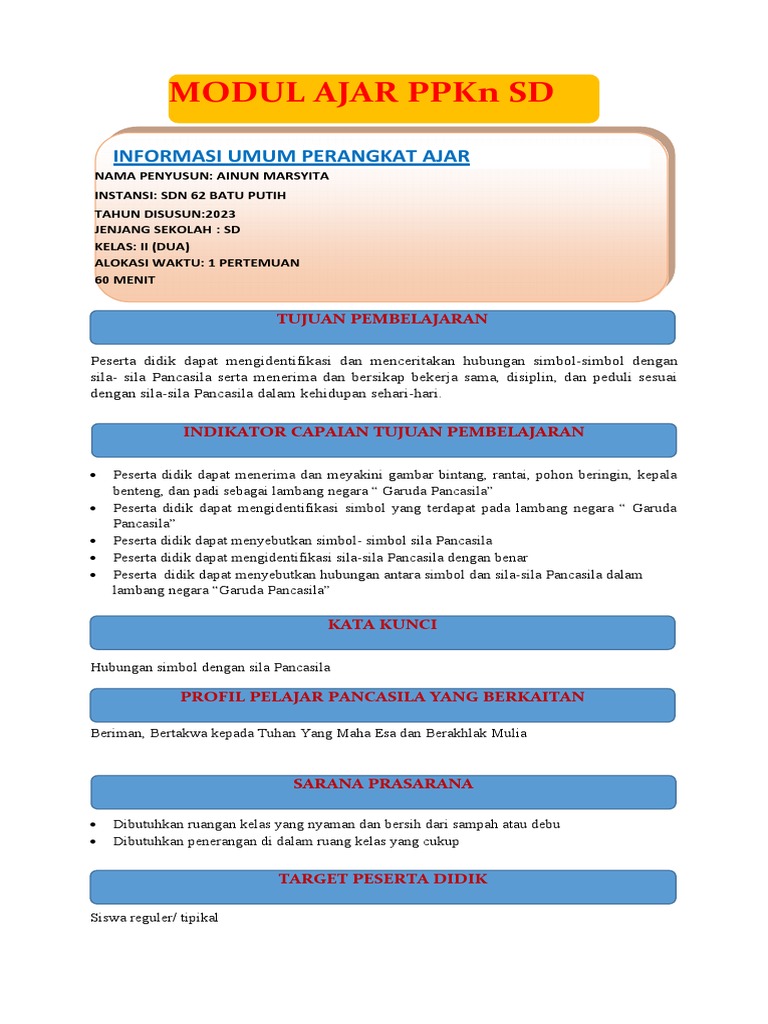 Modul Ajar PKN | PDF