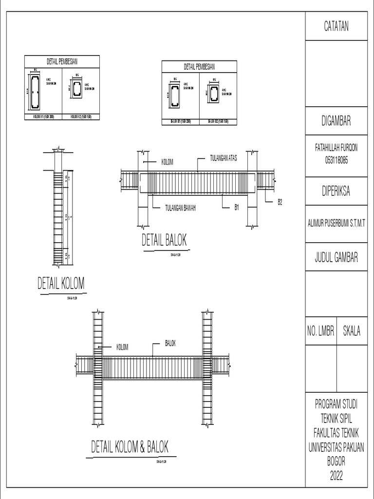 Detail Kolom Balok PDF | PDF