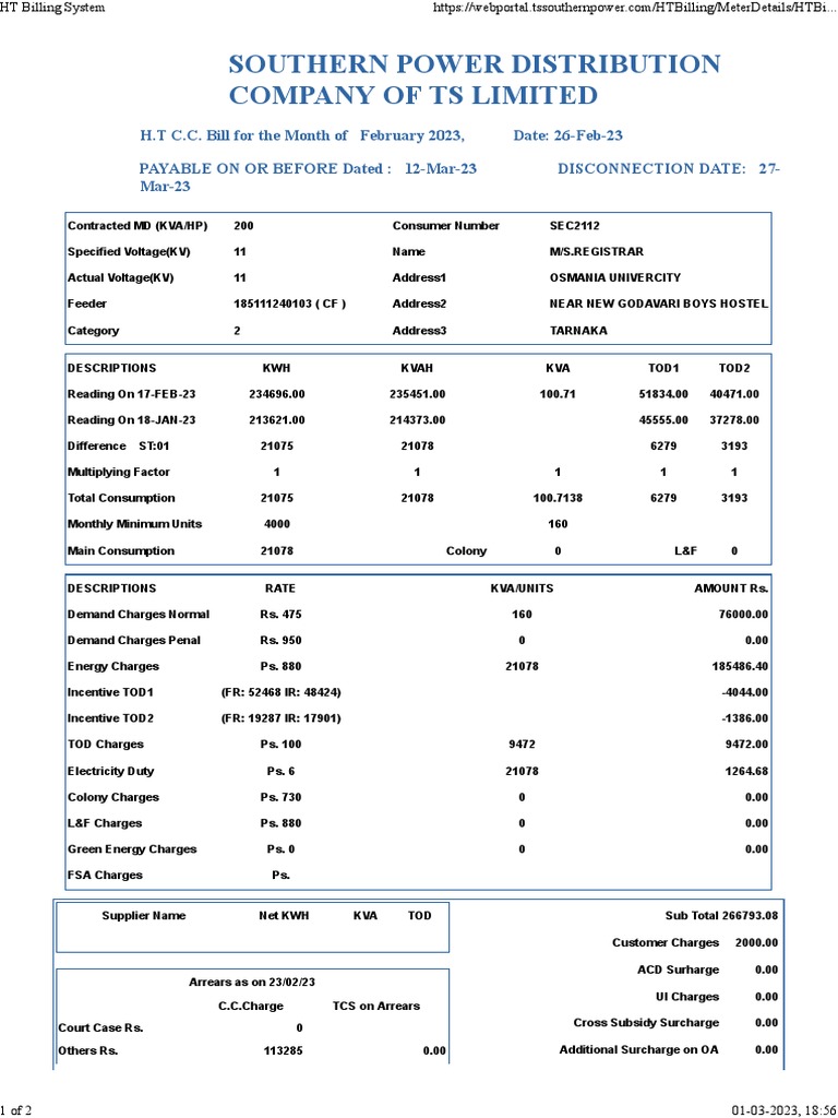 TSSPDCL Feb-2023, Sec-2112 PDF | PDF | Economies | Nature