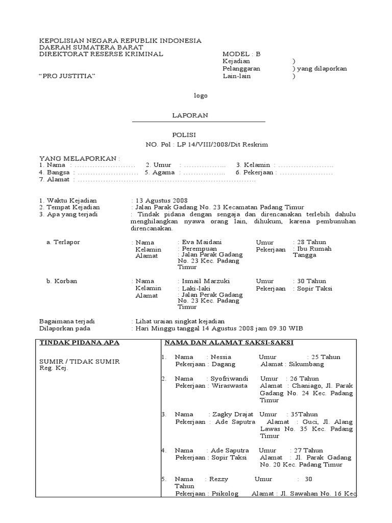 Tugas Contoh BAP | PDF