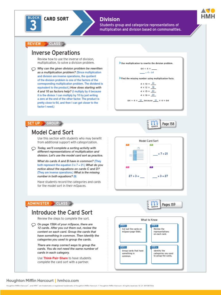 Math Intervention Strategies For Struggling Students Card Sort Activity Teacher PDF | Download ...