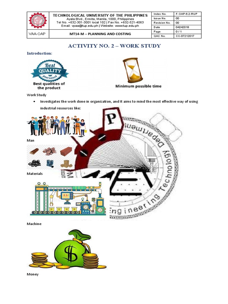 Activity No. 2 - Work Study | PDF | Business