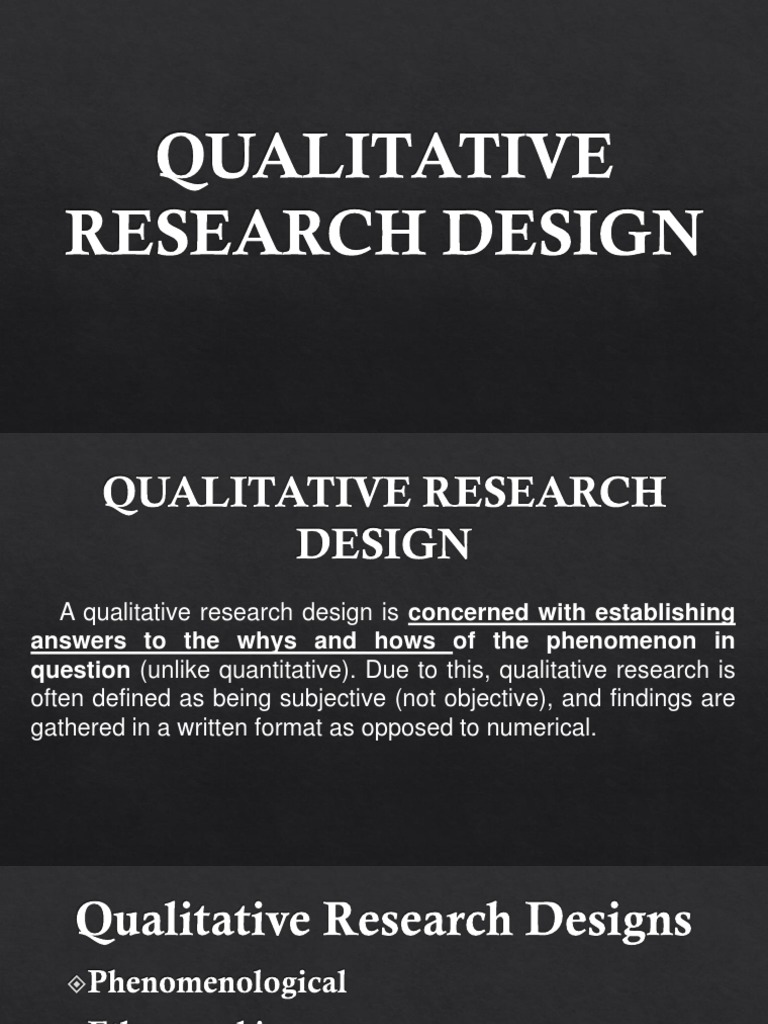 Qualitative Research Design For Class 2024 PDF | PDF