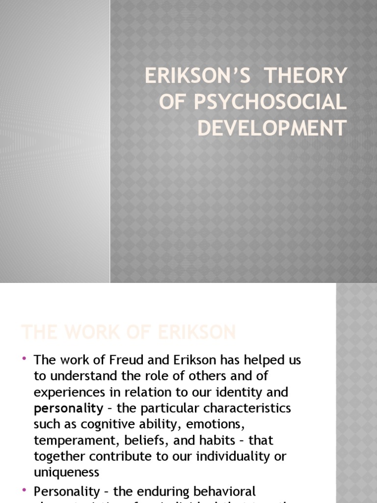 Erikson's 8 Stages of Development | PDF