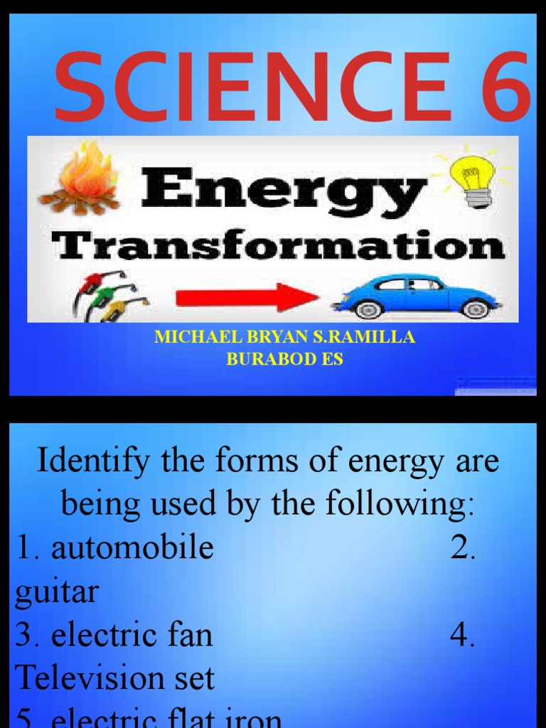 Science6 Q3Week 6 Energy Transformation | PDF | Power Station | Energy Development
