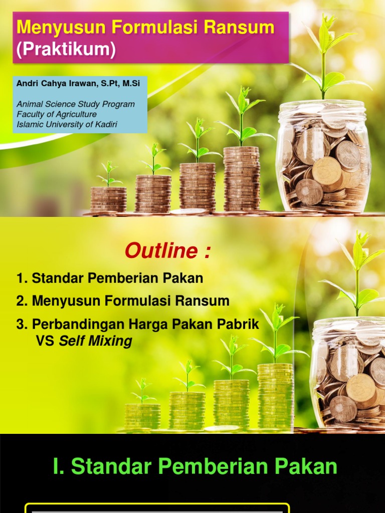 Menyusun Formulasi Ransum | PDF