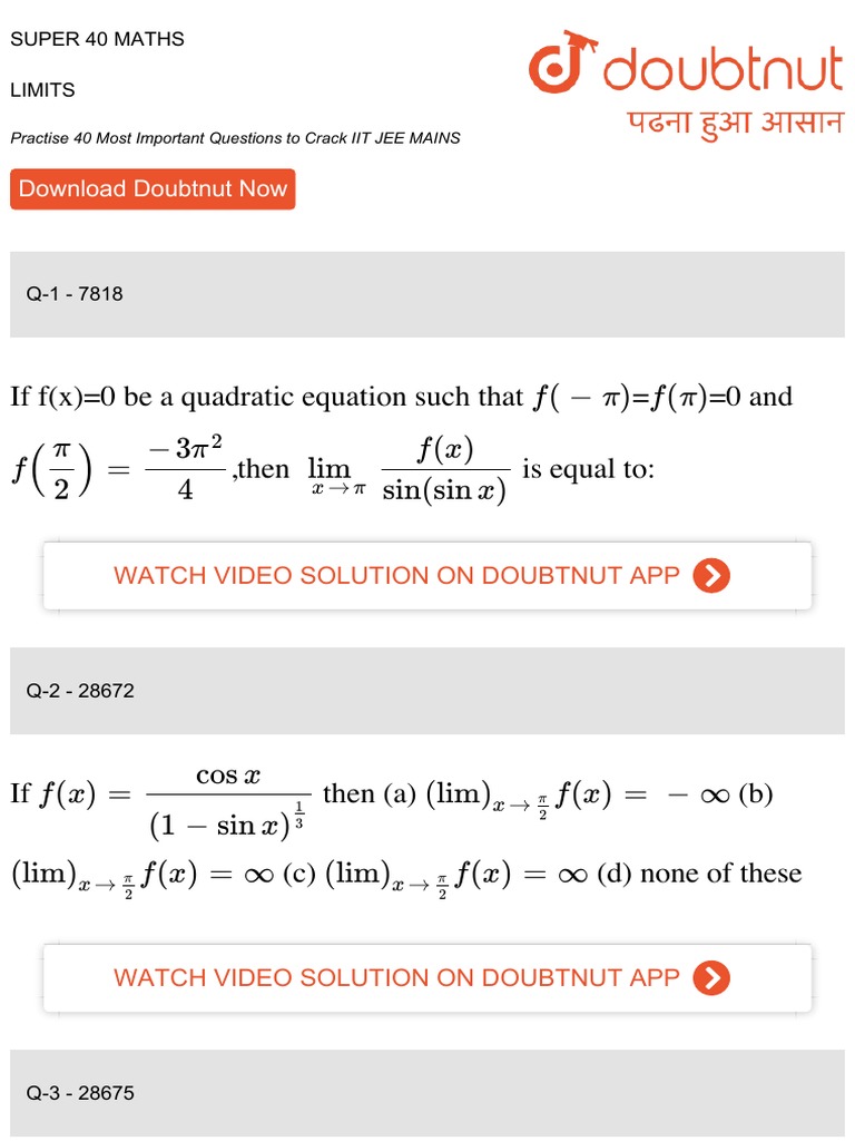 LIMITSMains PDF | PDF | Discrete Mathematics | Abstract Algebra