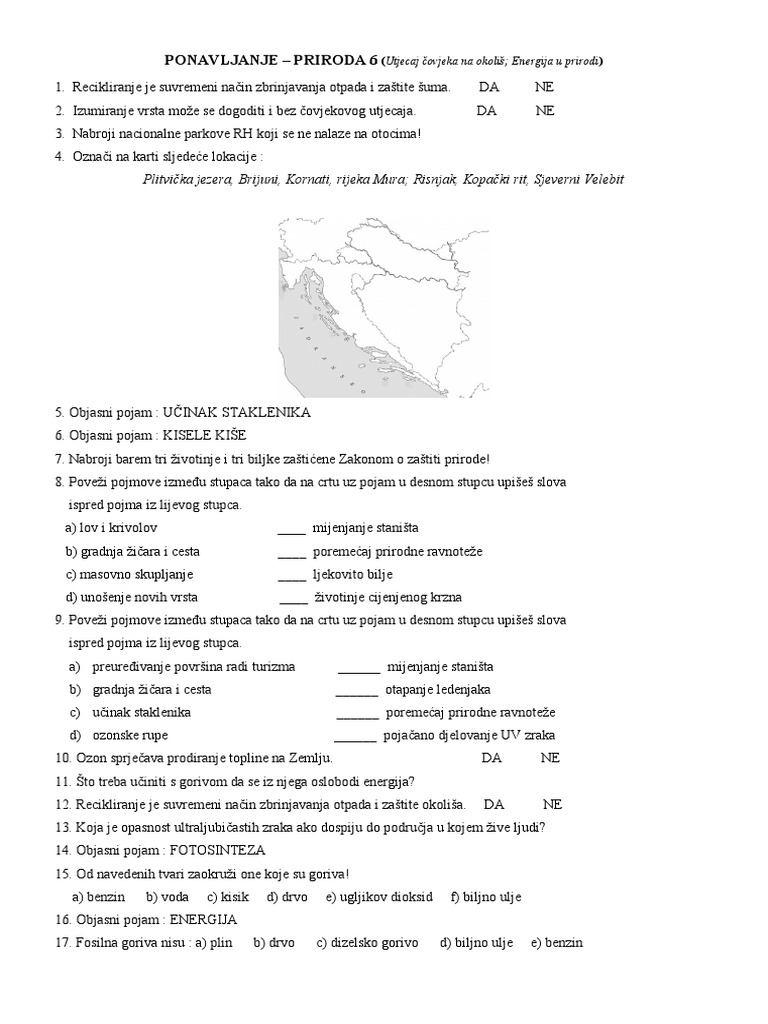 Ponavljanje - Priroda - 2 | PDF