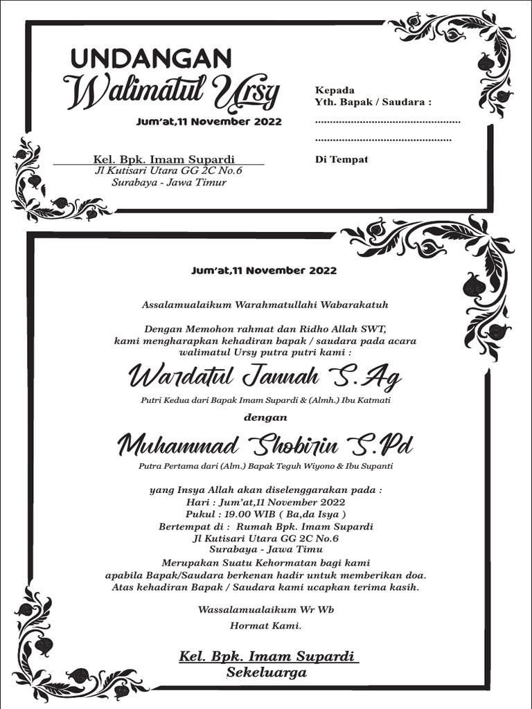 Undangan Walimah Pdf Pdf