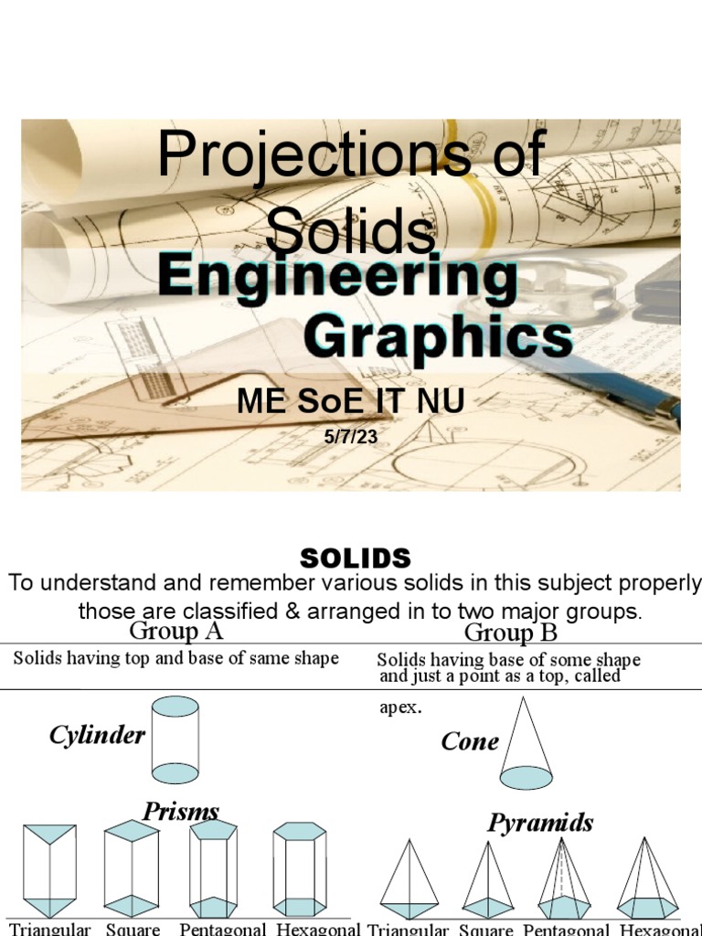 Projections of a Pentagonal Prism Resting on its Rectangular Face | PDF ...