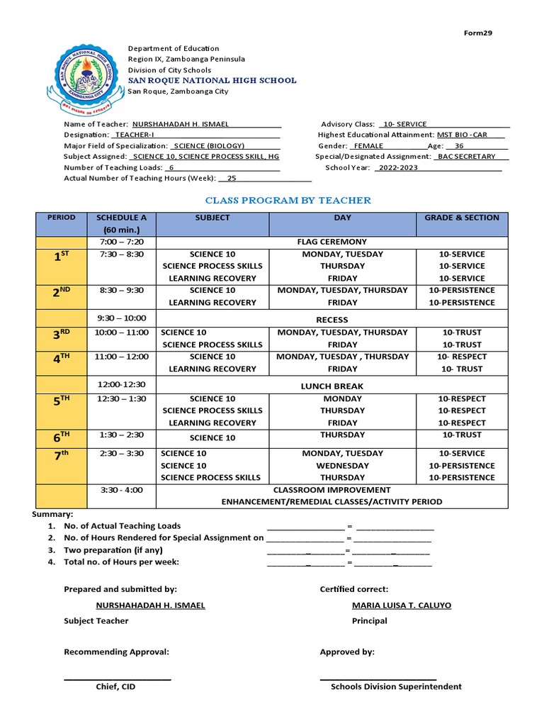 FORM 29 30 New ISMAEL | PDF | Schools | Cognition