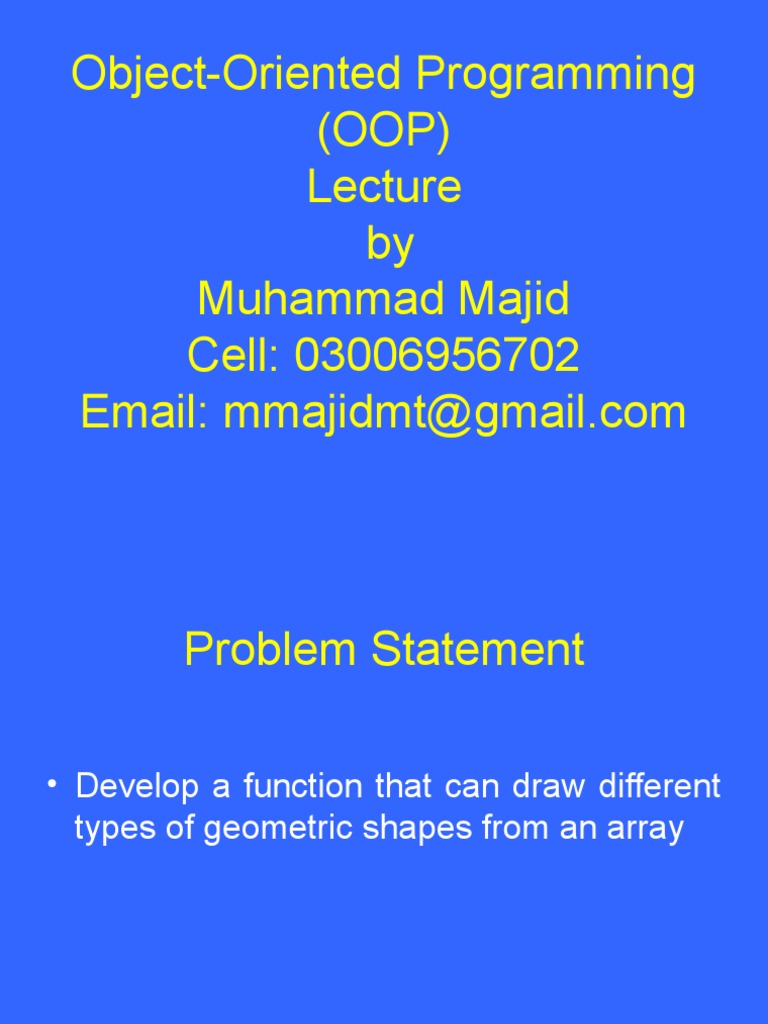 12th Oop Lecture 21 02 2023 Pdf Teaching Methods And Materials Computers