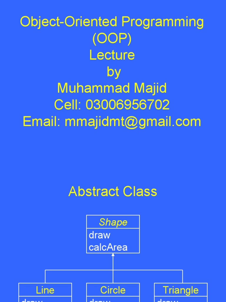 10th OOP Lecture 00-02-2023 | PDF