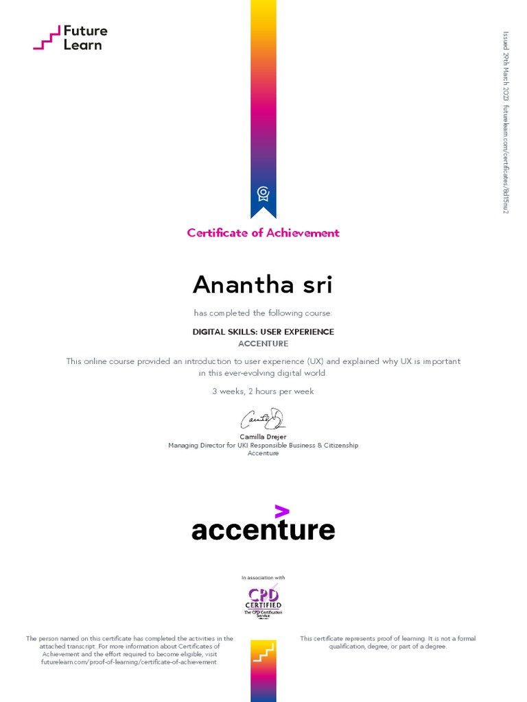 Accenture UX Certificate PDF | PDF