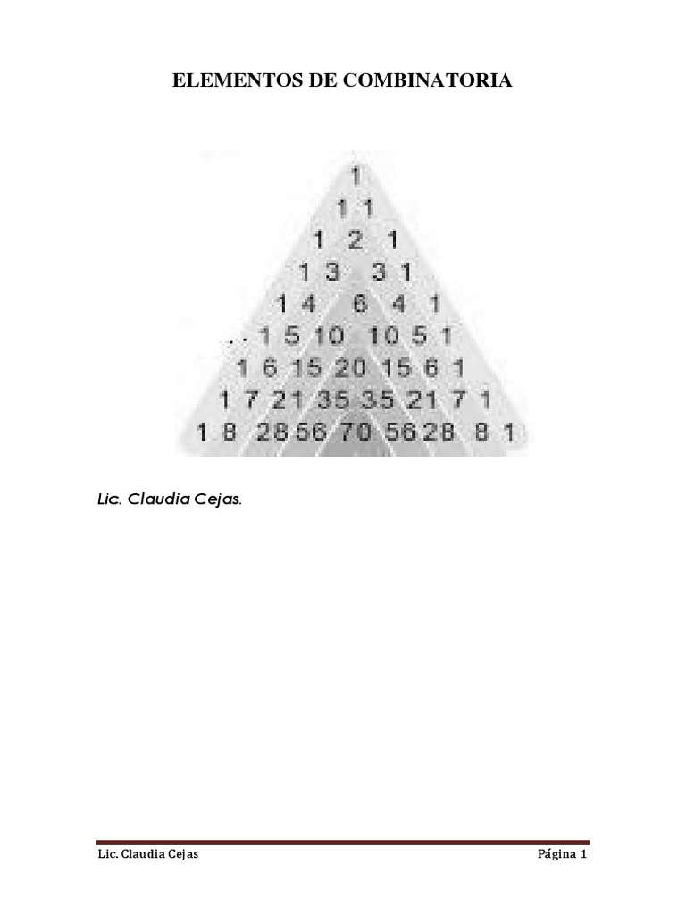 Elementos fundamentales de la combinatoria | PDF