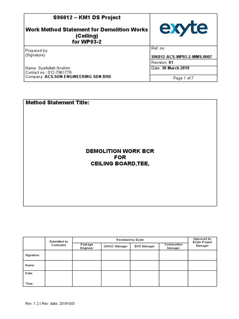 MOS Ceiling | Download Free PDF | Demolition