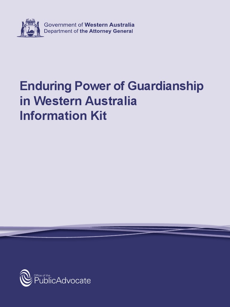Guardianship - WA Enduring Power | PDF | Legal Guardian | Justice