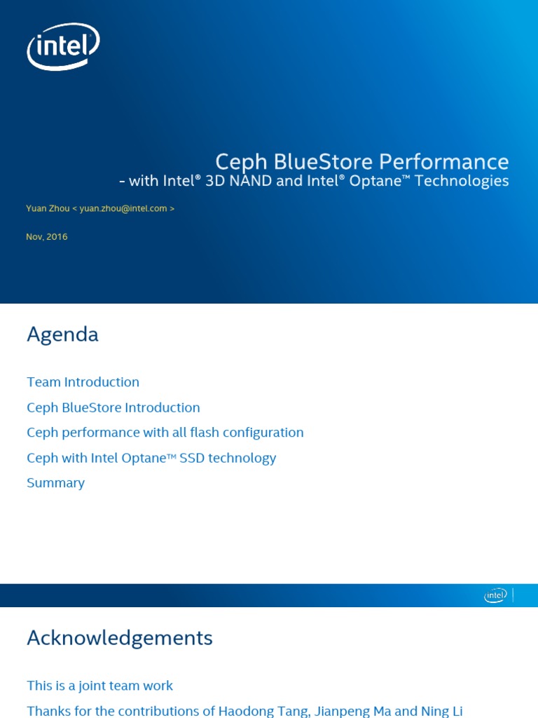03 - Ceph Bluestore Performance by - Yuan Zhou PDF | PDF | Computers