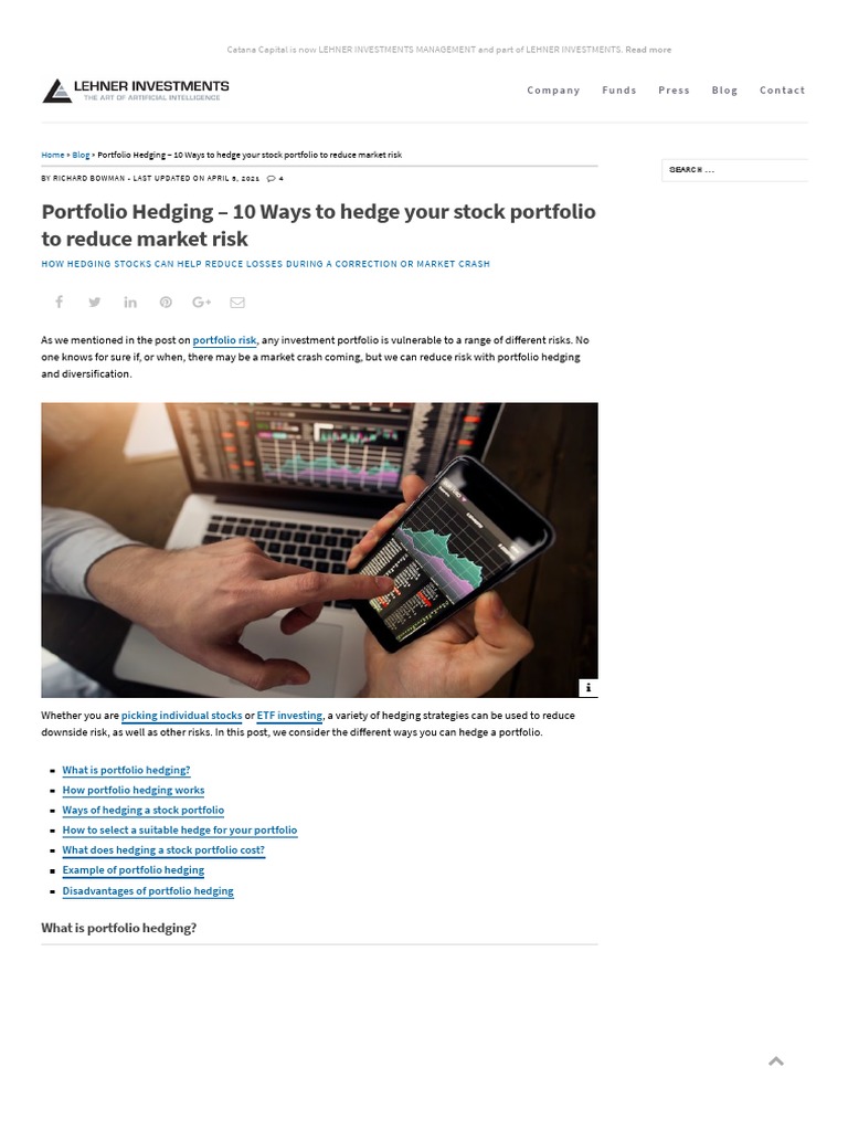 Portfolio Hedging - 10 Ways To Hedge Your Stock Portfolio Against Risk ... Portfolio Hedging - 10 Ways To Hedge Your Stock Portfolio Against Risk ...